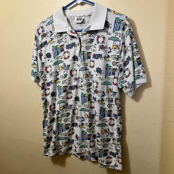 jason maxwell | Tops | Vintage Jason Maxwell Womens Beach Theme Pattern ...